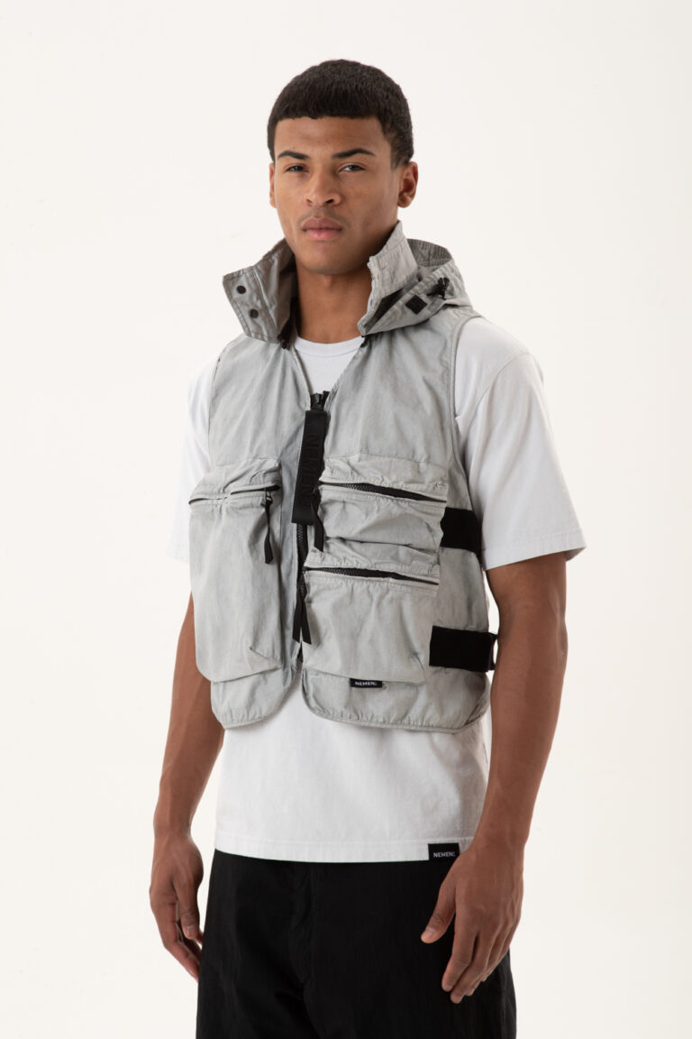 NMN_E23262_028 [PAKY _ COATED RIPSTOP COTTON MULTIPOCKET VEST] – NemeN